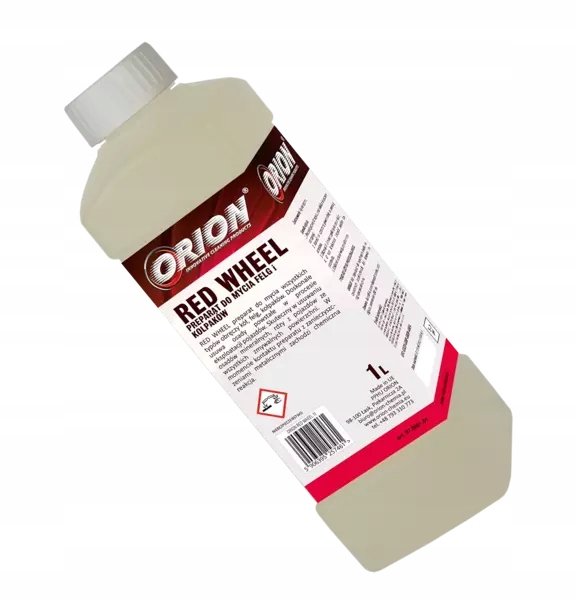 ORION Red Wheel 1L Bezpieczny płyn do mycia felg z EFEKTEM KRWAWIENIA ...