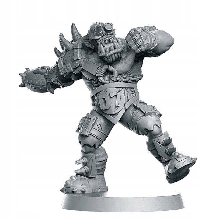 ORK Rozgrywający figurka + podstawka DND D&D 3D druk 12k mini RPG ...