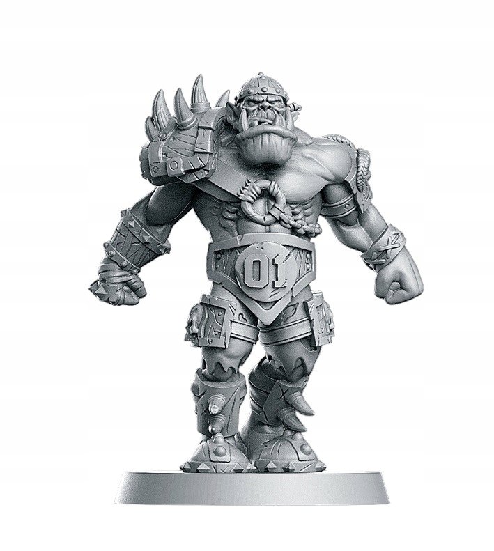 Ork wojownik gracz figurka + podstawka do DND D&D 3D druk 12k RPG ...