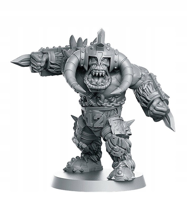 Ork z ostrzem atak figurka + podstawka do DND D&D 3D druk 12k RPG ...