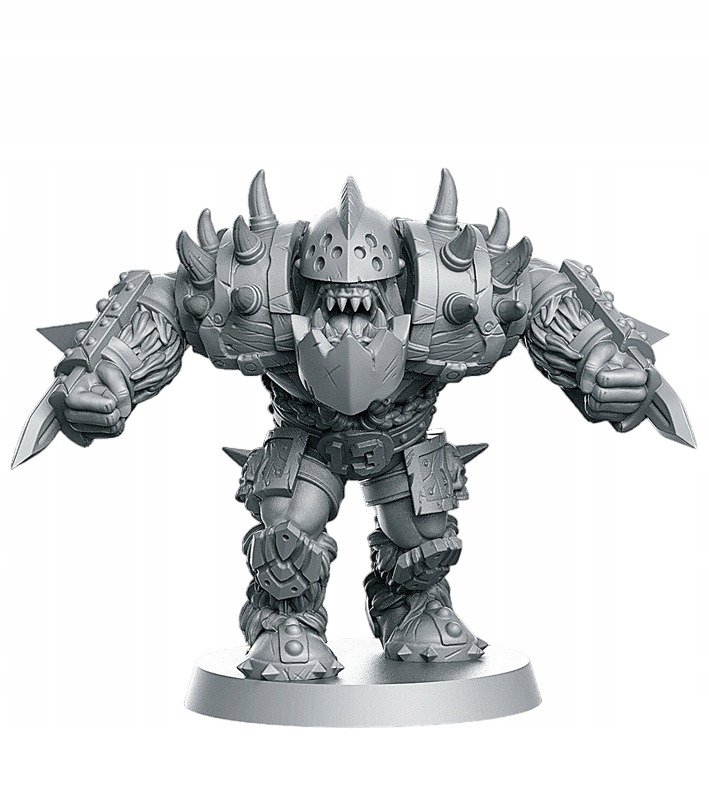 Ork z ostrzem atak v2 figurka + podstawka do DND D&D 3D druk 12k RPG ...