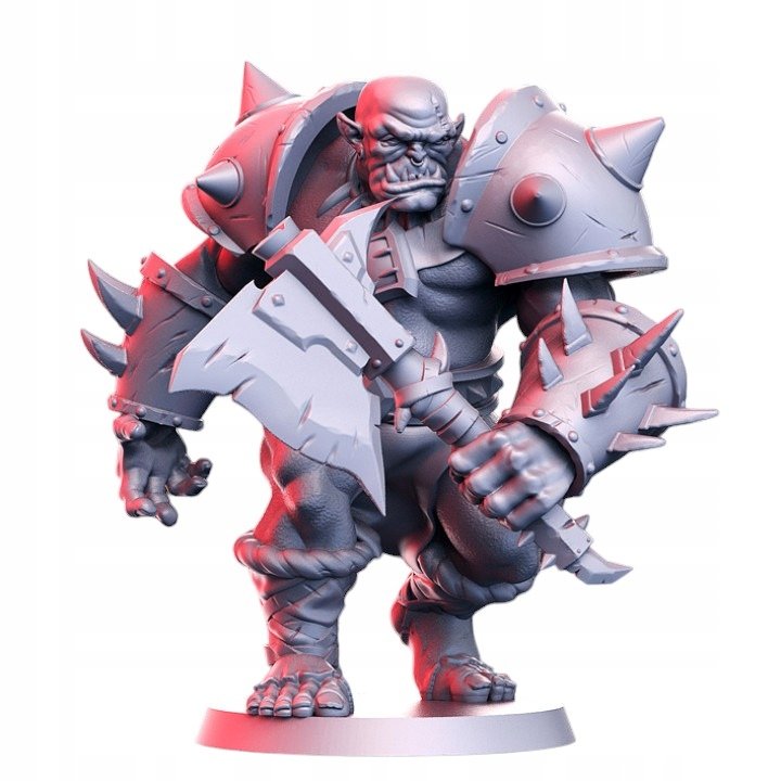 Orktar ork zabójca + podstawka do DND D&D 3D druk 12k RPG - Iron Shield ...
