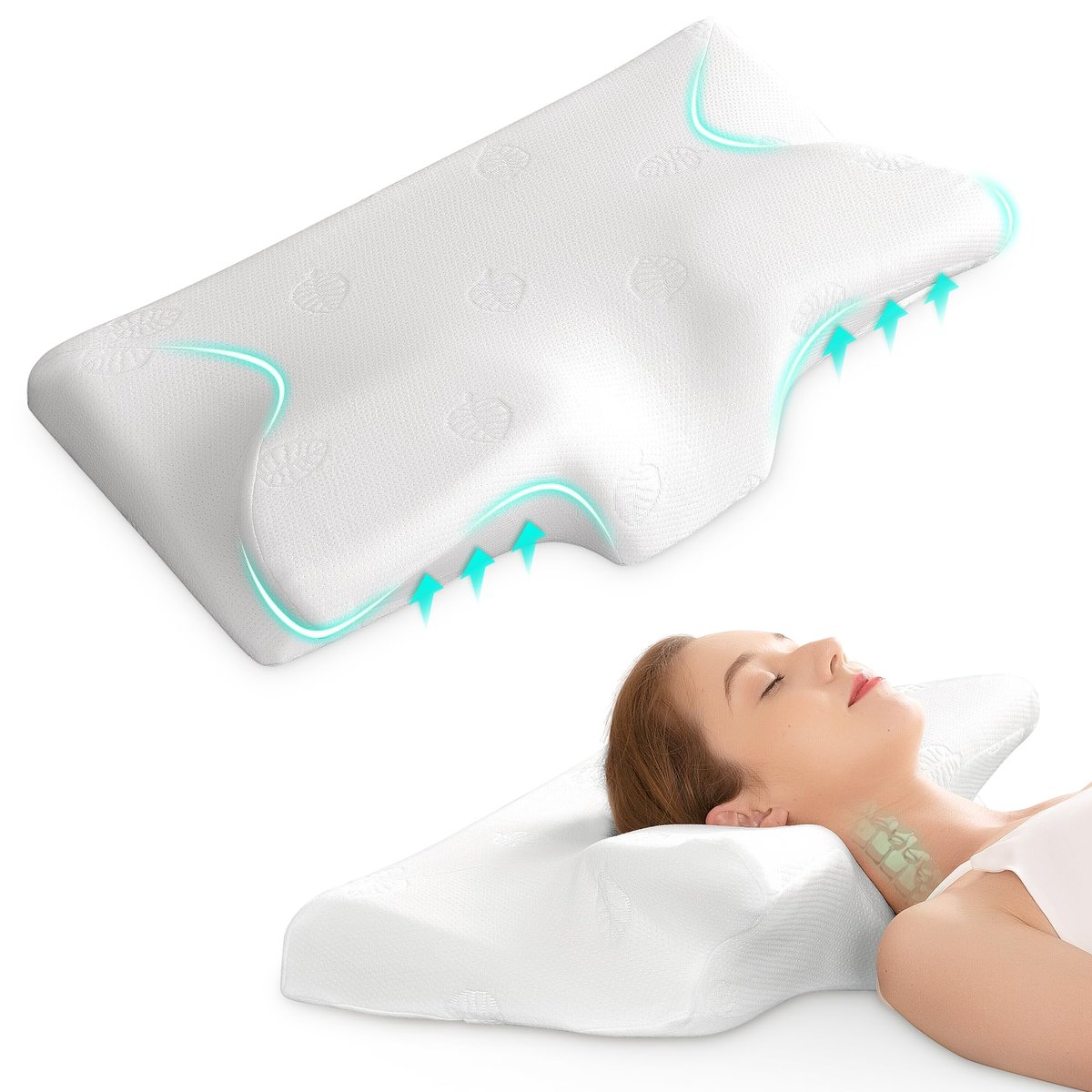 Ortopedyczna Poduszka Pod Kark Ergonomiczna Poduszka Podpierająca Kark ...