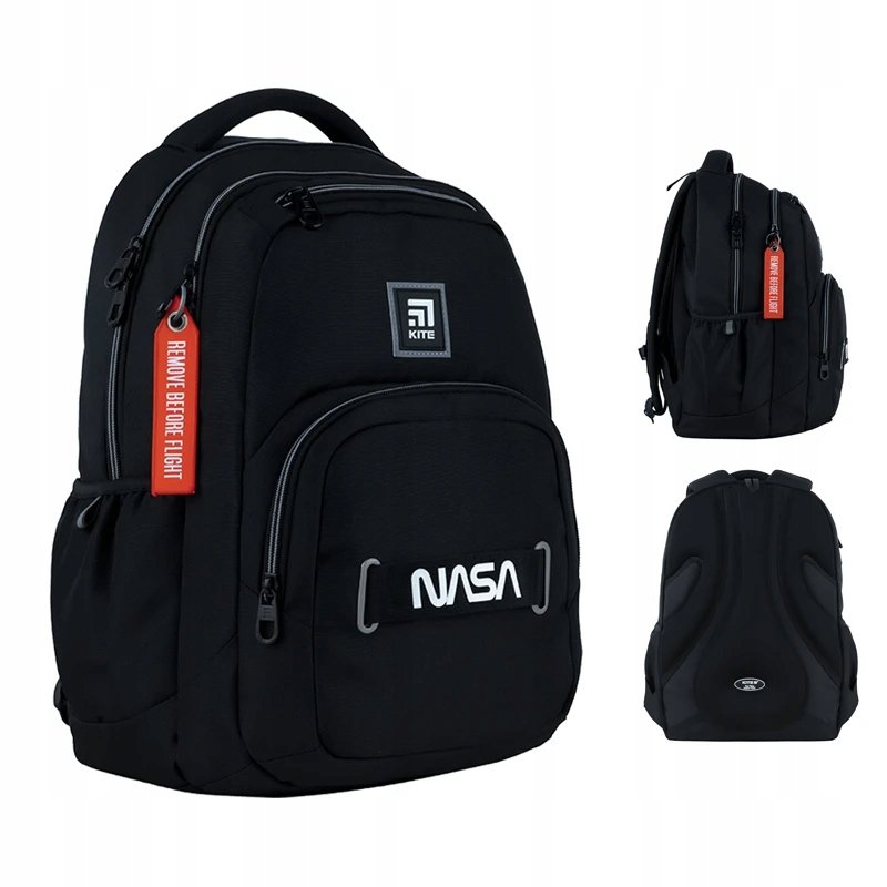 Ortopedyczny plecak do szkolny dla chłopców dla młodzieży czarny Nasa ...