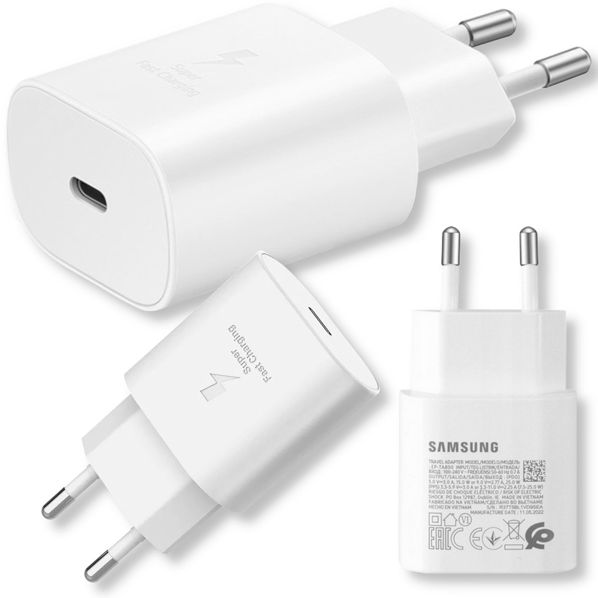 ORYGINALNA ŁADOWARKA SIECIOWA 25W SAMSUNG BIAŁA USB-C SUPER FAST CHARGE - Inna marka | Sklep ...