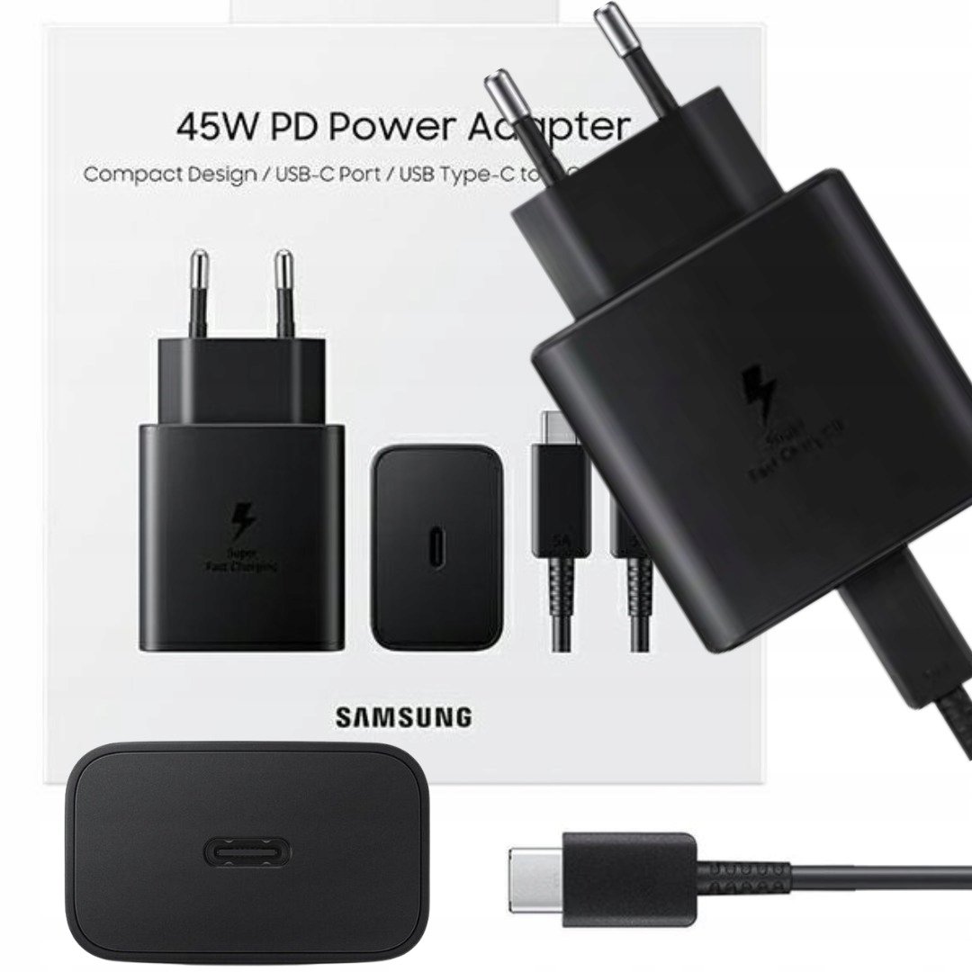 ORYGINALNA SZYBKA ADOWARKA SAMSUNG 45W FAST CHARGING + KABEL USB-C 1M - Samsung | Sklep EMPIK.COM