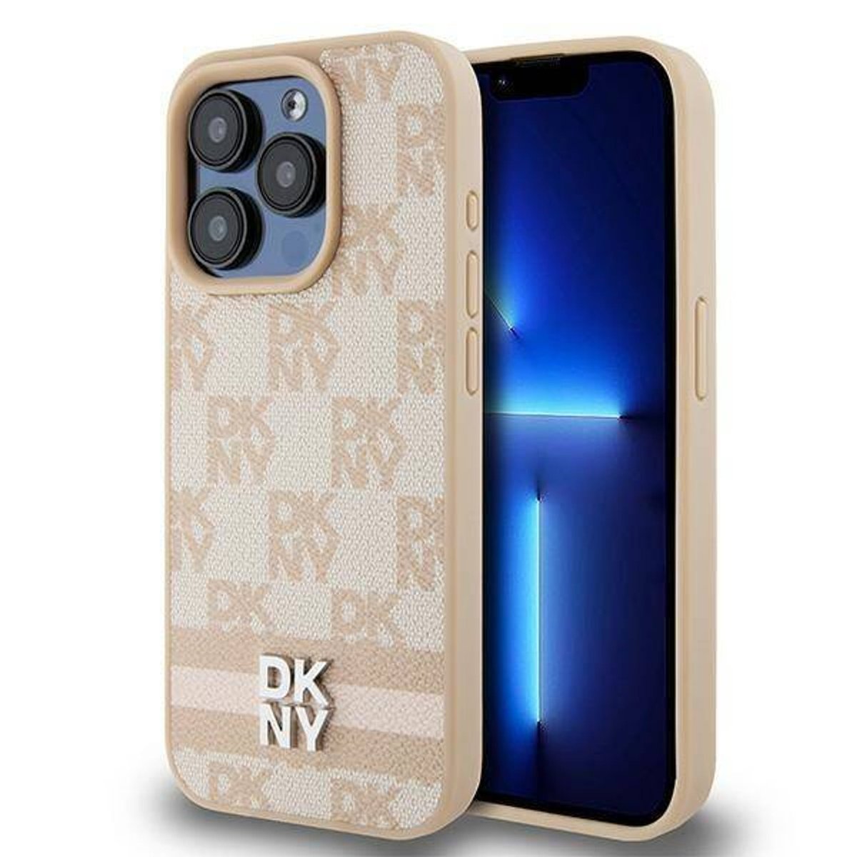Oryginalne Etui APPLE IPHONE 15 PRO DKNY Hardcase Leather Checkered ...