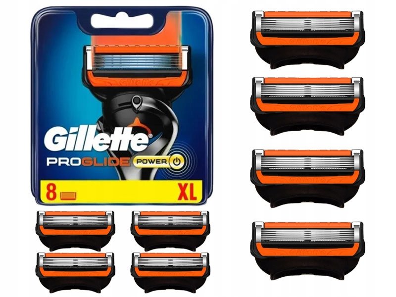ORYGINALNE WKŁADY OSTRZA DO MASZYNKI GILLETTE FUSION 5 PROGLIDE POWER ...