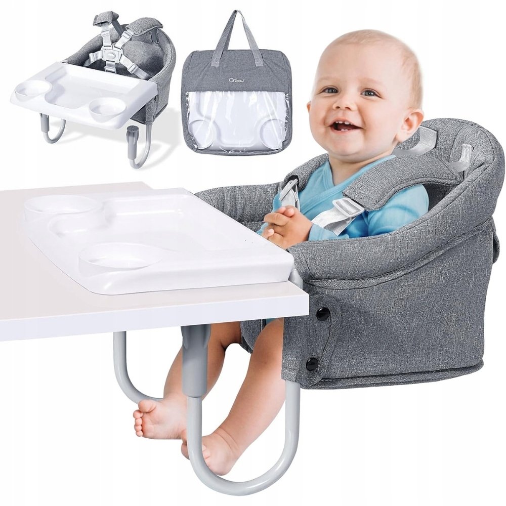 Orzbow Składany Fotelik Stołowy Dla Niemowląt, Szary - J4 | Sklep EMPIK.COM
