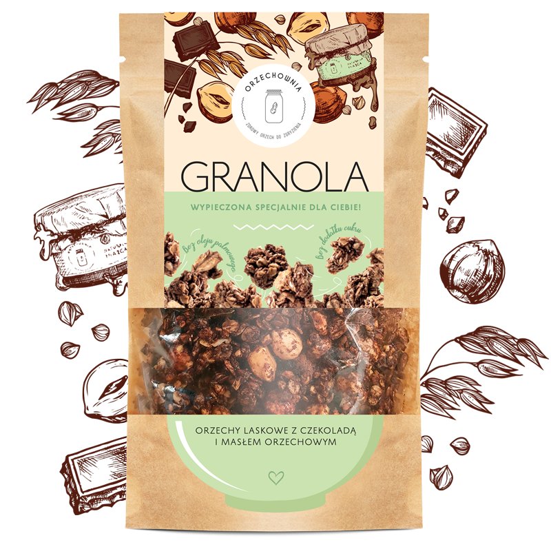Orzechownia Granola orzechy laskowz czekolad, 320g - Santini | Sklep EMPIK.COM