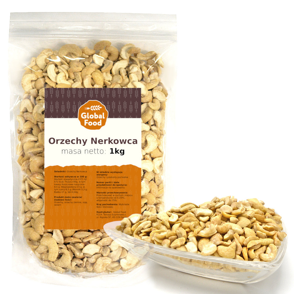 Orzechy Nerkowca Nerkowce Global Food 1Kg 1000G - Inny producent | Sklep EMPIK.COM