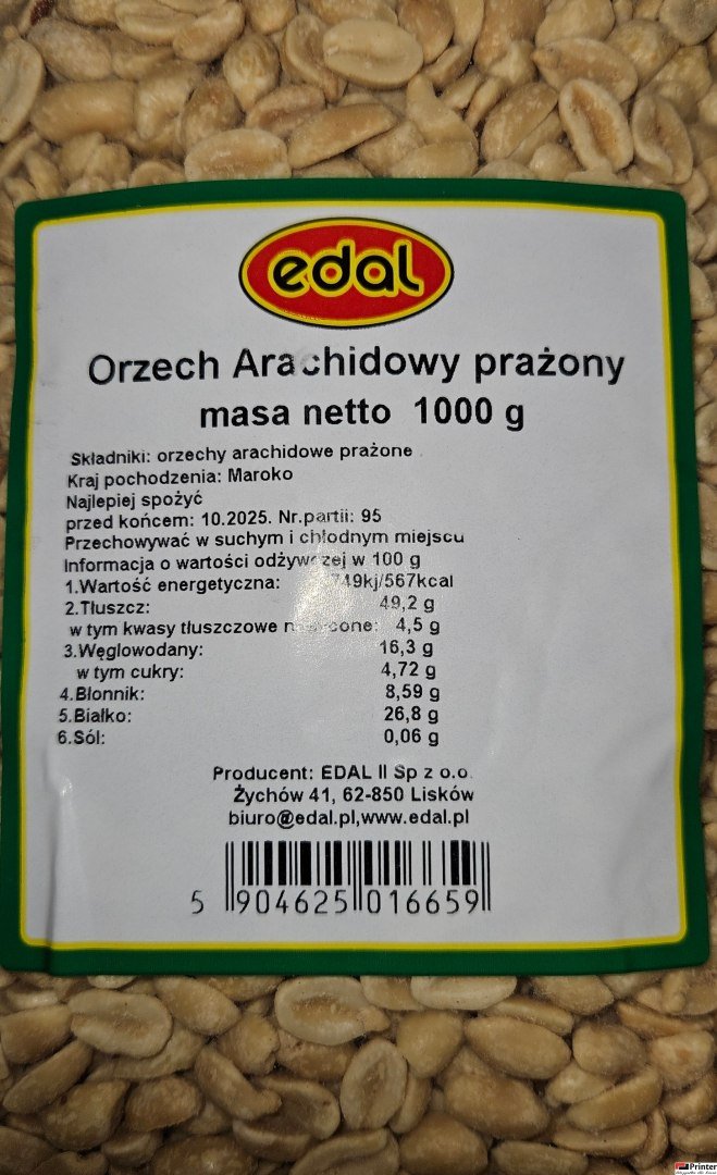 Orzeszki ziemne niesolone 1kg EDAL - Inna marka | Sklep EMPIK.COM