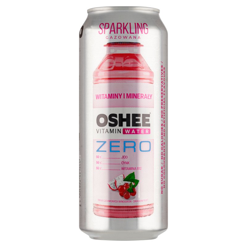 Oshee Vitamin Water Zero Napój gazowany smak czerwonych winogron ...