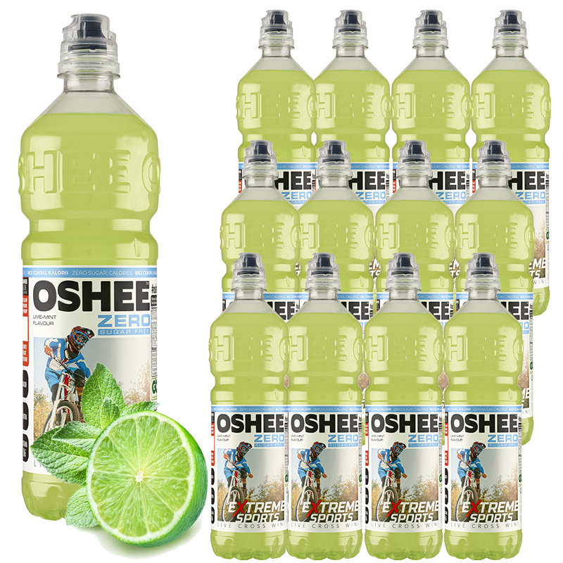 Oshee Zero Napój niegazowany o smaku limetkowo-miętowym 0,75 l x 12 ...