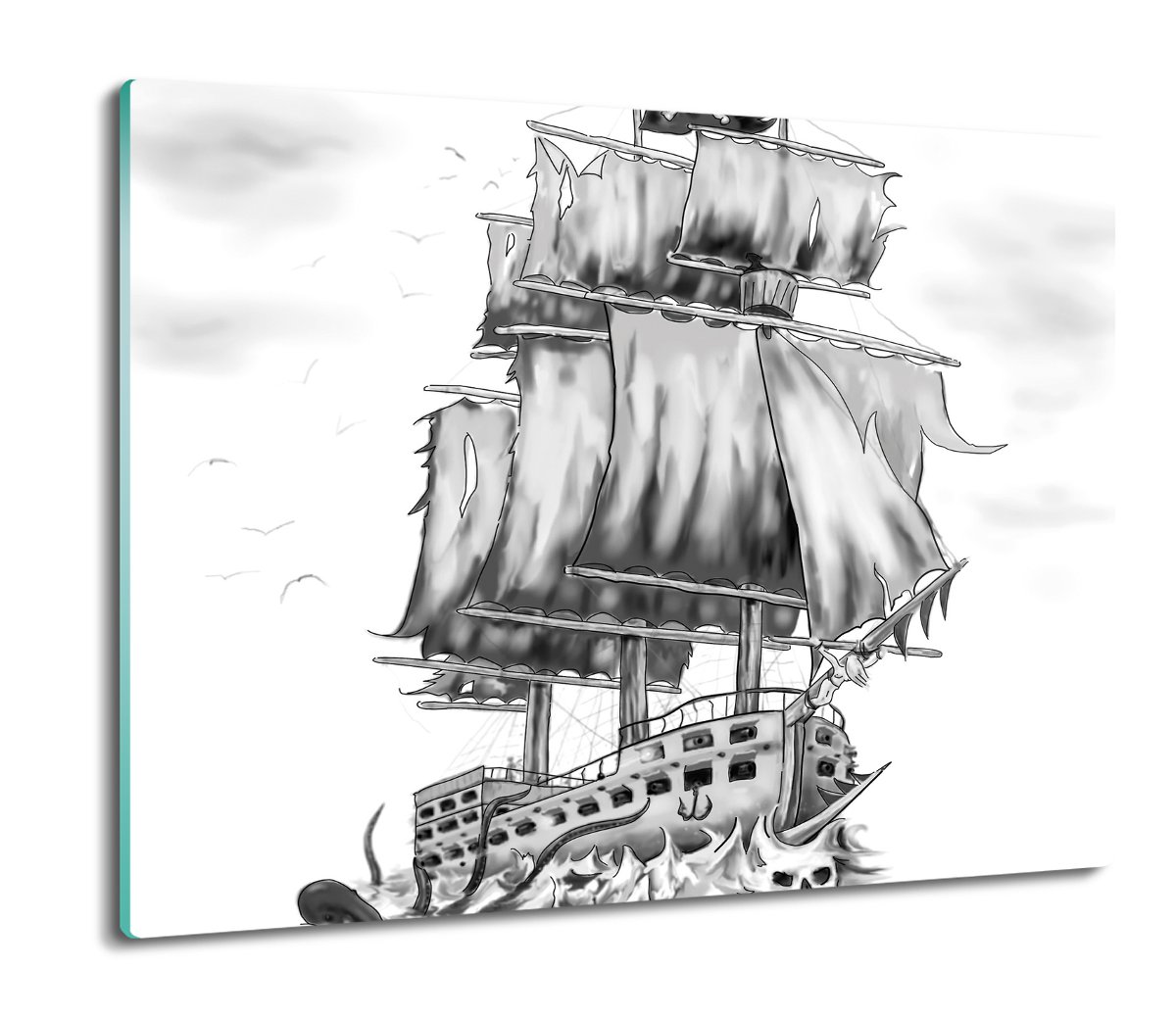 osłona splashback druk Statek pirat rysunek 60x52, ArtprintCave ...