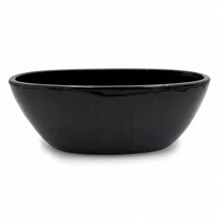 Osłonka ceramiczna CZARNA na kwiaty doniczka 29x14 cm GLAMOUR - Inna ...