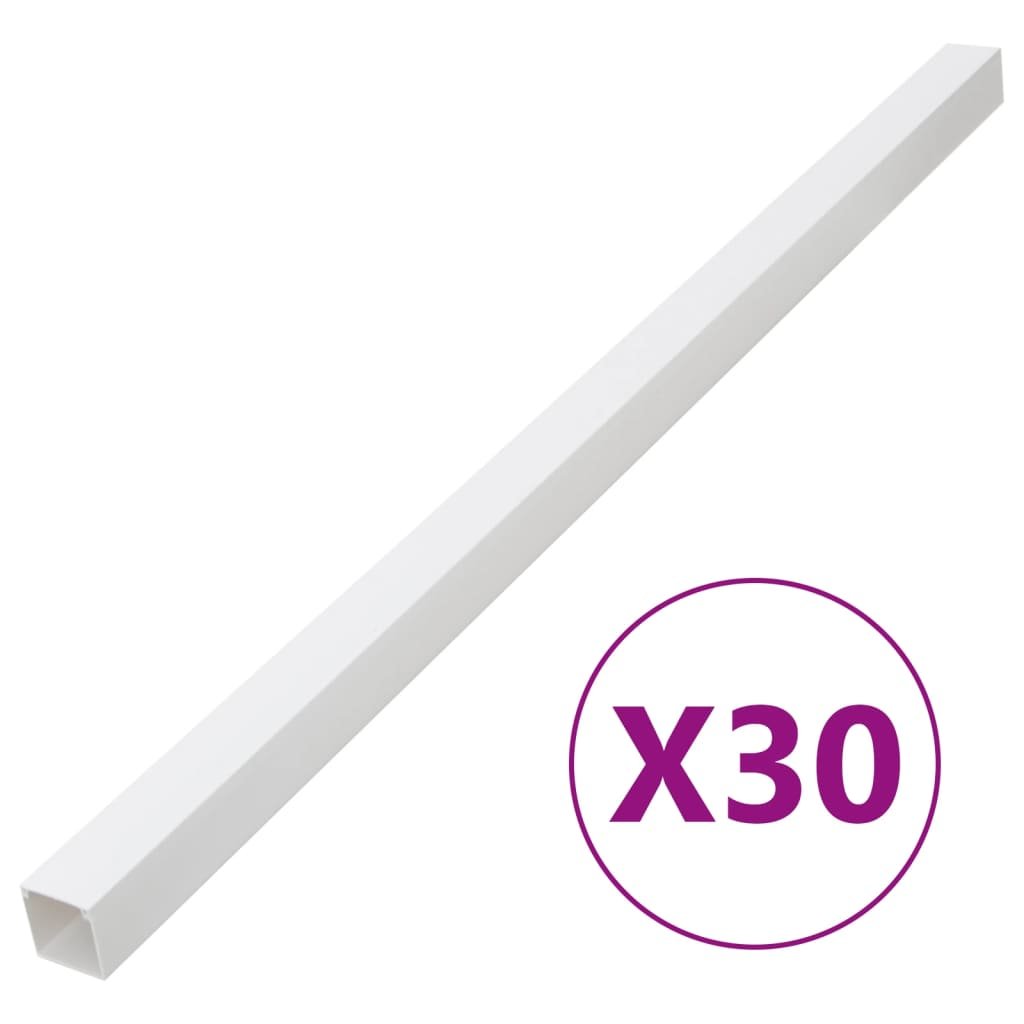 Osłonka na kable PVC biała, montaż śrubowy, 60x40 mm, 1 m / AAALOE ...