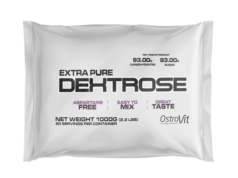 OstroVit, Odżywka węglowodanowa, Extra Pure Dextrose, 1000 g, naturalny ...