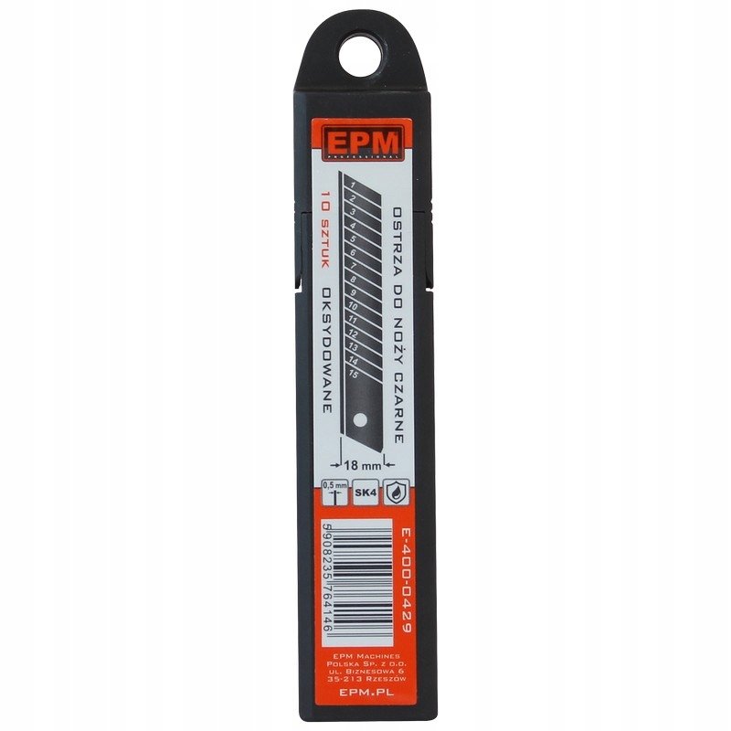 OSTRZA 18MM 10 SZTUK CZARNE - E-400-0429 - EPM | Sklep EMPIK.COM