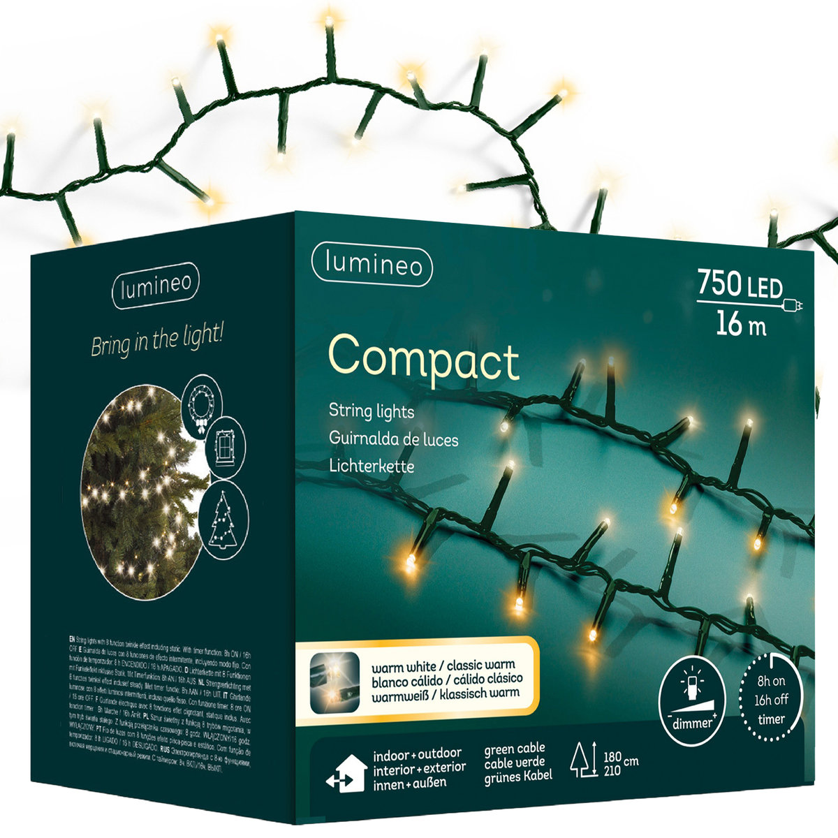 Oświetlenie choinkowe COMPACT 750LED 16m mix ciepły/klasyczny biały ...