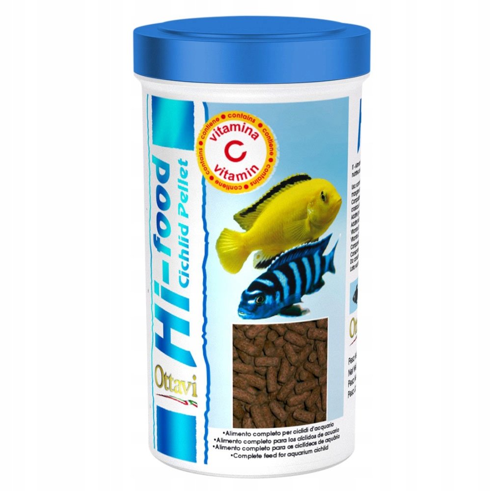 OTTAVI Hi-Food Cichlid Pellet 250ml 90 g, pokarm dla ryb (OTMA024 ...