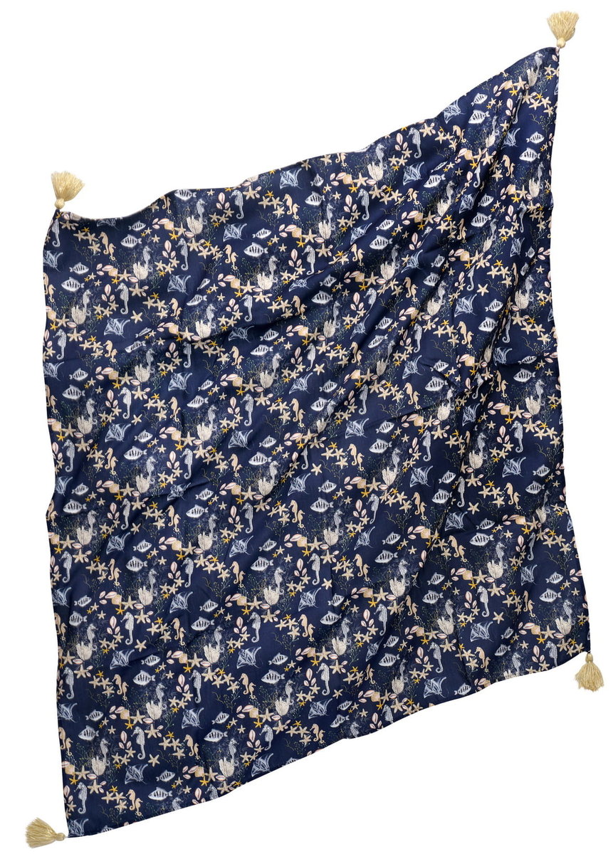 Otulacz Bambusowy Deep Ocean Z Chwostami Koala By Hm - 110X120Cm ...