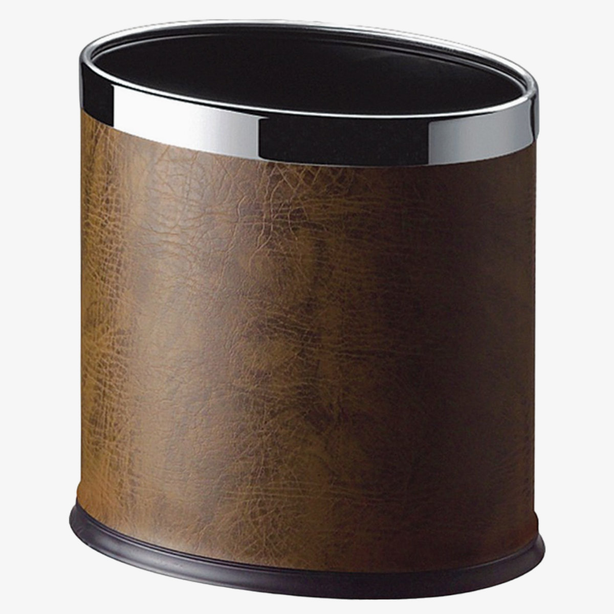 Oval Shape Hotel Leather Room Bin, Trash can perfect for Offices ...