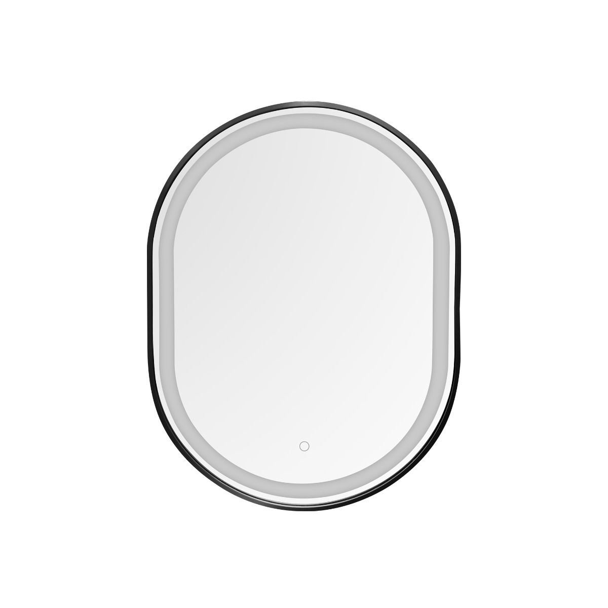 Owalne lustro łazienkowe D2383 LED 24W 3000-6000K IP44 czarne ...