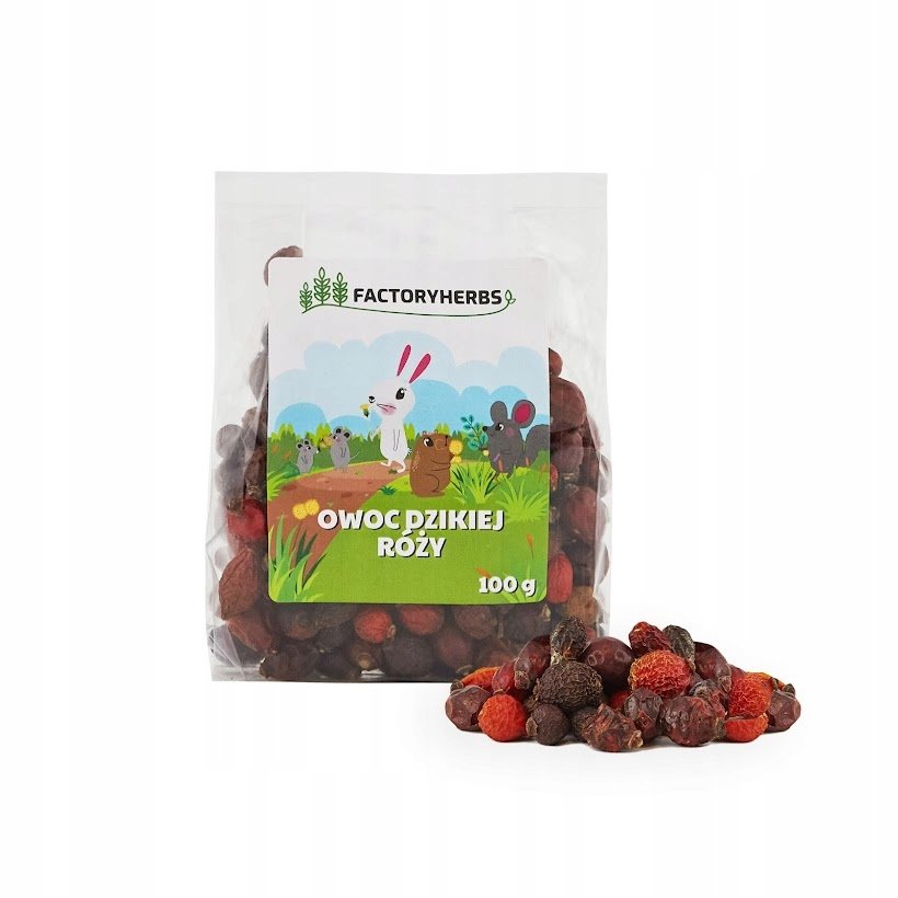 Owoc dzikiej róży 100g Factory Herbs - FACTORYHERBS | Sklep EMPIK.COM