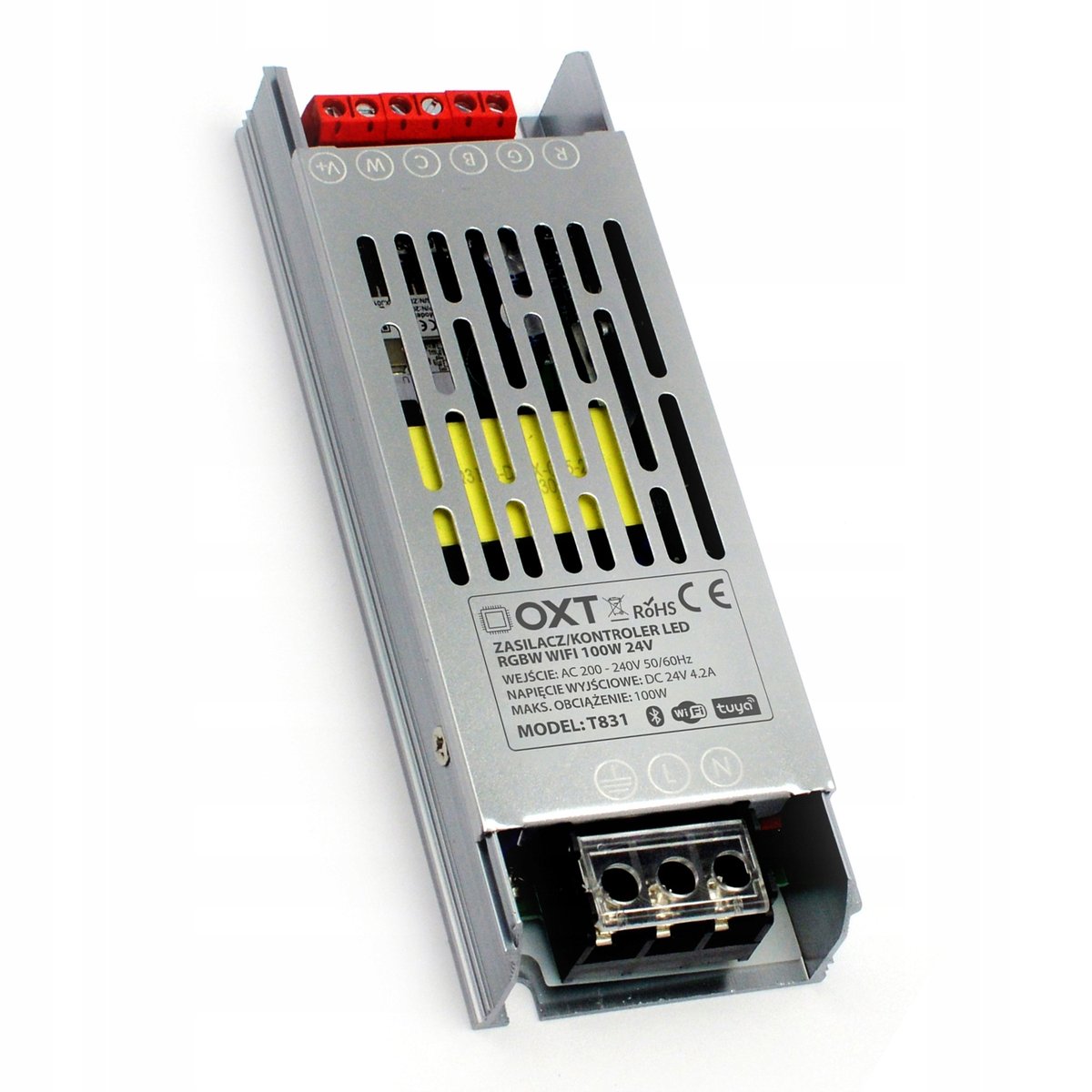 OXT 2w1 Zasilacz i Inteligentny Kontroler LED RGB+CCT 100W 24V WiFi ...