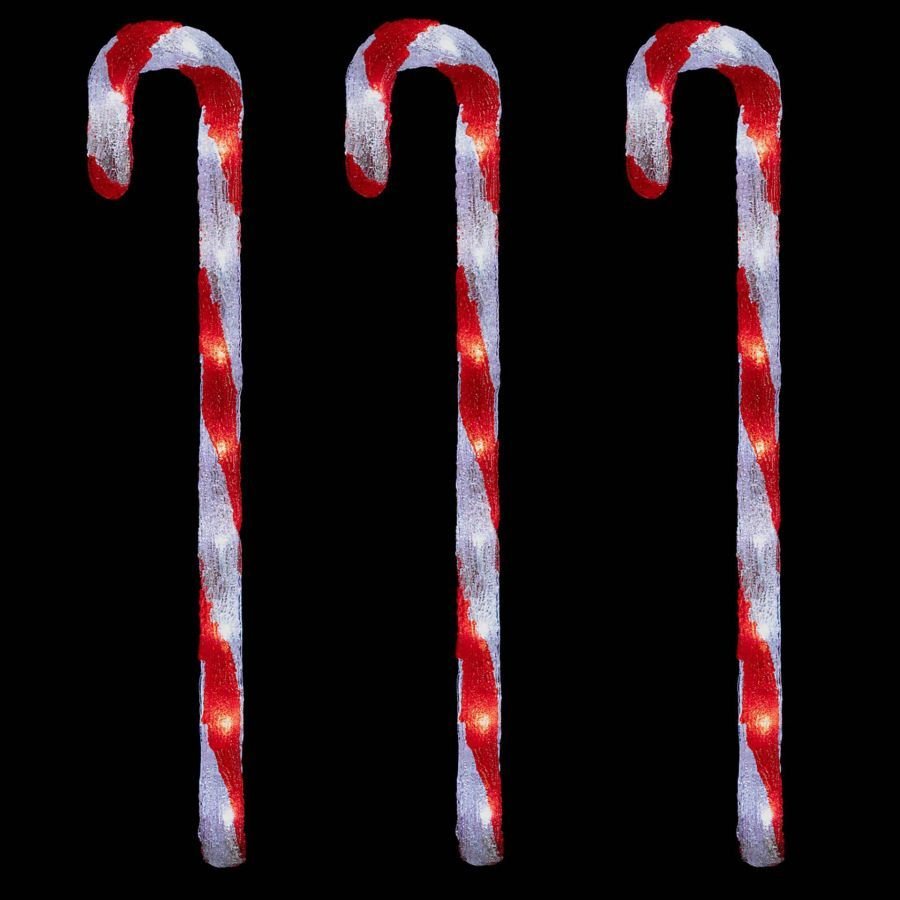 Ozdoba- 3 Laski Cukrowe Zewnętrzne Led - MIA home | Sklep EMPIK.COM