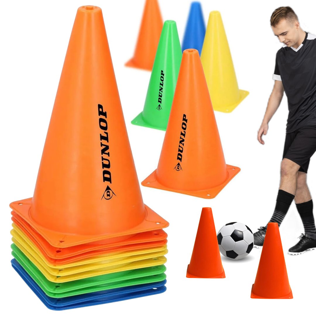 PACHOŁKI TRENINGOWE STOŻKI SPORTOWE DUNLOP 10SZT - Inna marka | Sport ...