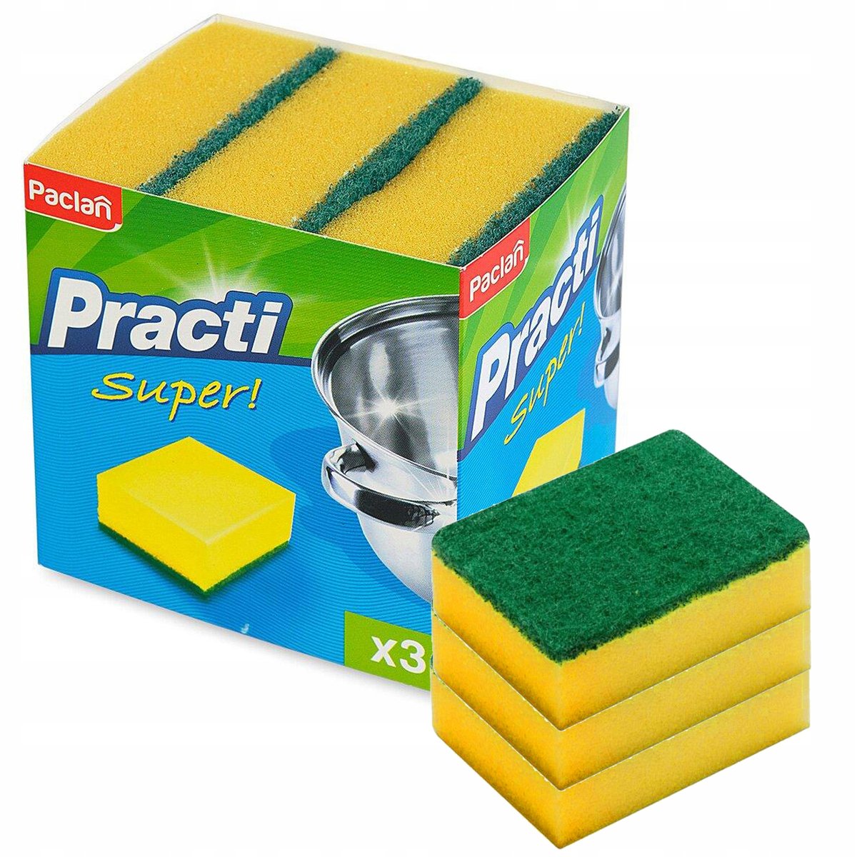 Paclan Practi Gąbki Do Naczyń 3X Chłonne Zmywaki - Paclan | Sklep EMPIK.COM