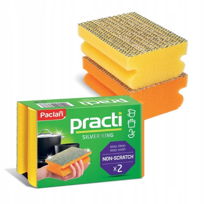Paclan Practi Silver Gąbki Do Mycia Naczyń 2 szt. - Paclan | Sklep ...