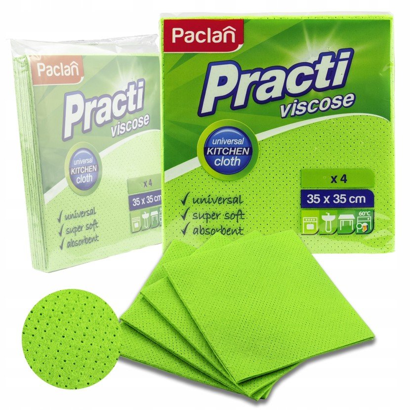 Paclan Practi Viscose Ściereczki Wiskozowe Kuchenne 4 szt. - Paclan ...