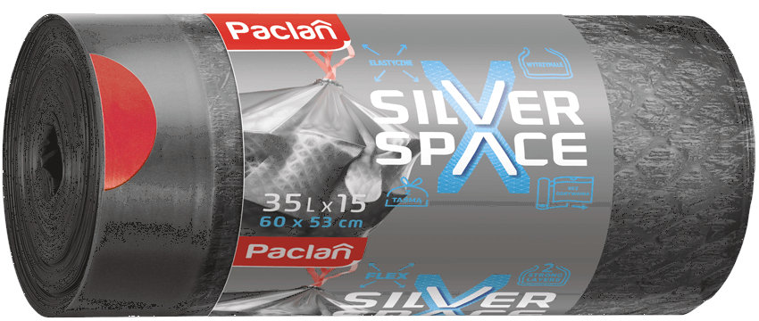Paclan Worki Na Śmieci Mocne Silver Space 35L15szt - Paclan | Sklep ...
