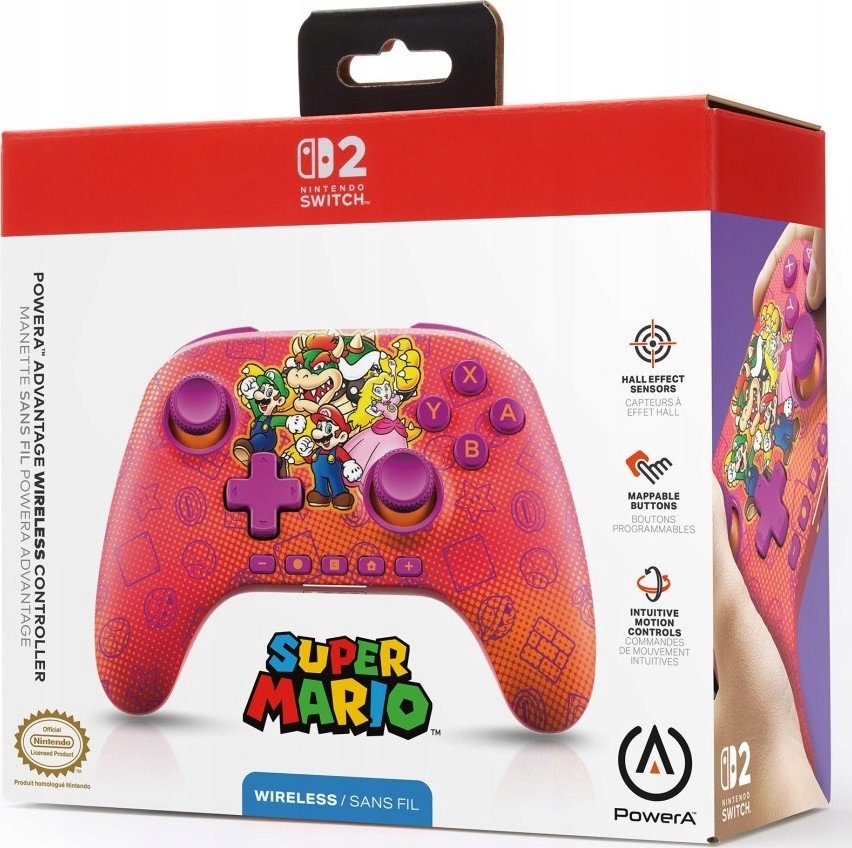 Pad do Nintendo Switch 2 PowerA Advantage Wireless Controller Mario ...