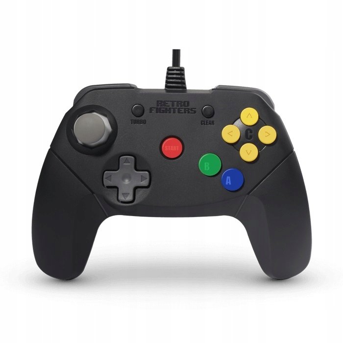 Pad Przewodowy Retro Fighters Brawler64 v2 Black do konsoli Nintendo 64 ...