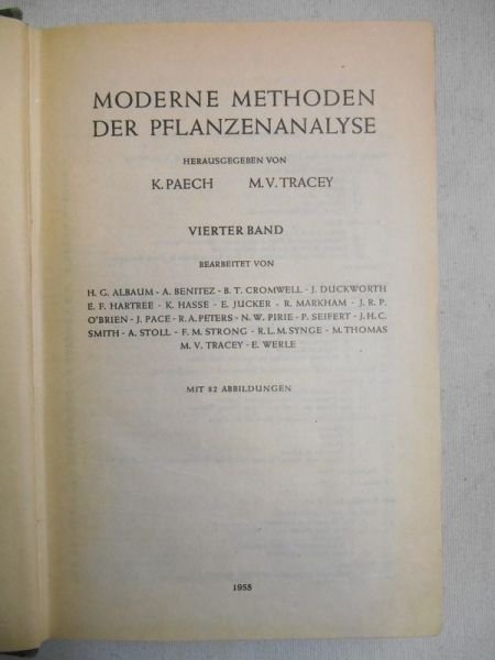 Paech K. - Moderne methoden der pflanzenanalyse - W opisie | Książka w ...