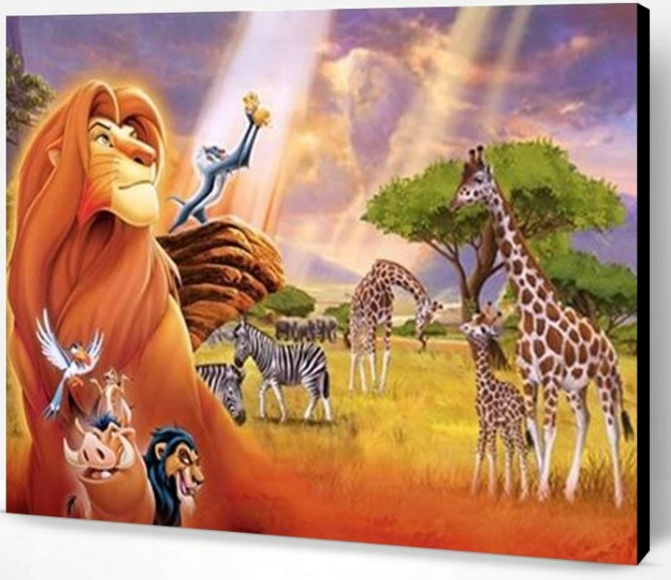 Painting by numbers Król lew Cartoon - bez marki | Sklep EMPIK.COM