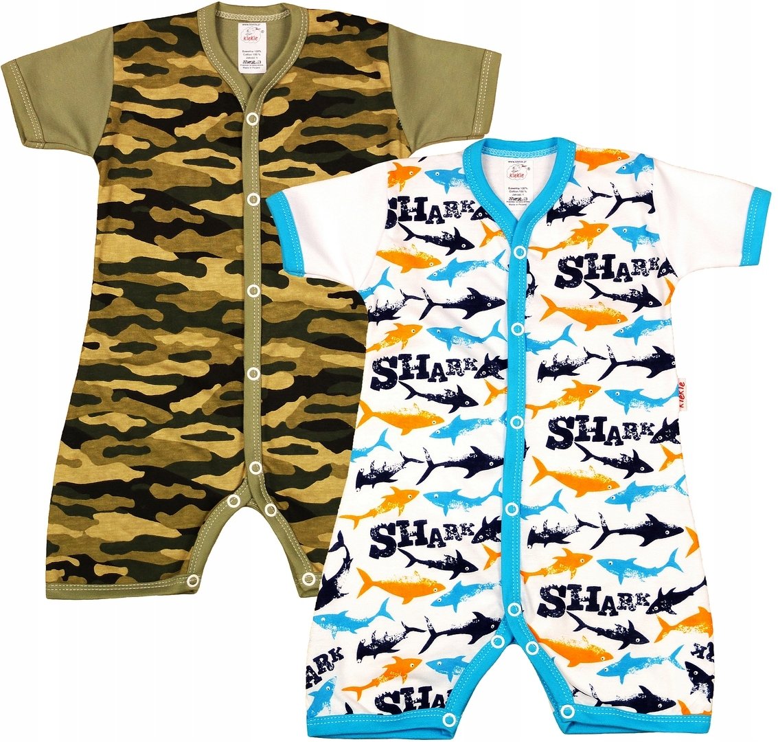 PAJAC KR rampers 2PAK MORO Khaki +Rekiny 74 KLEKLE - KLEKLE | Sklep EMPIK.COM