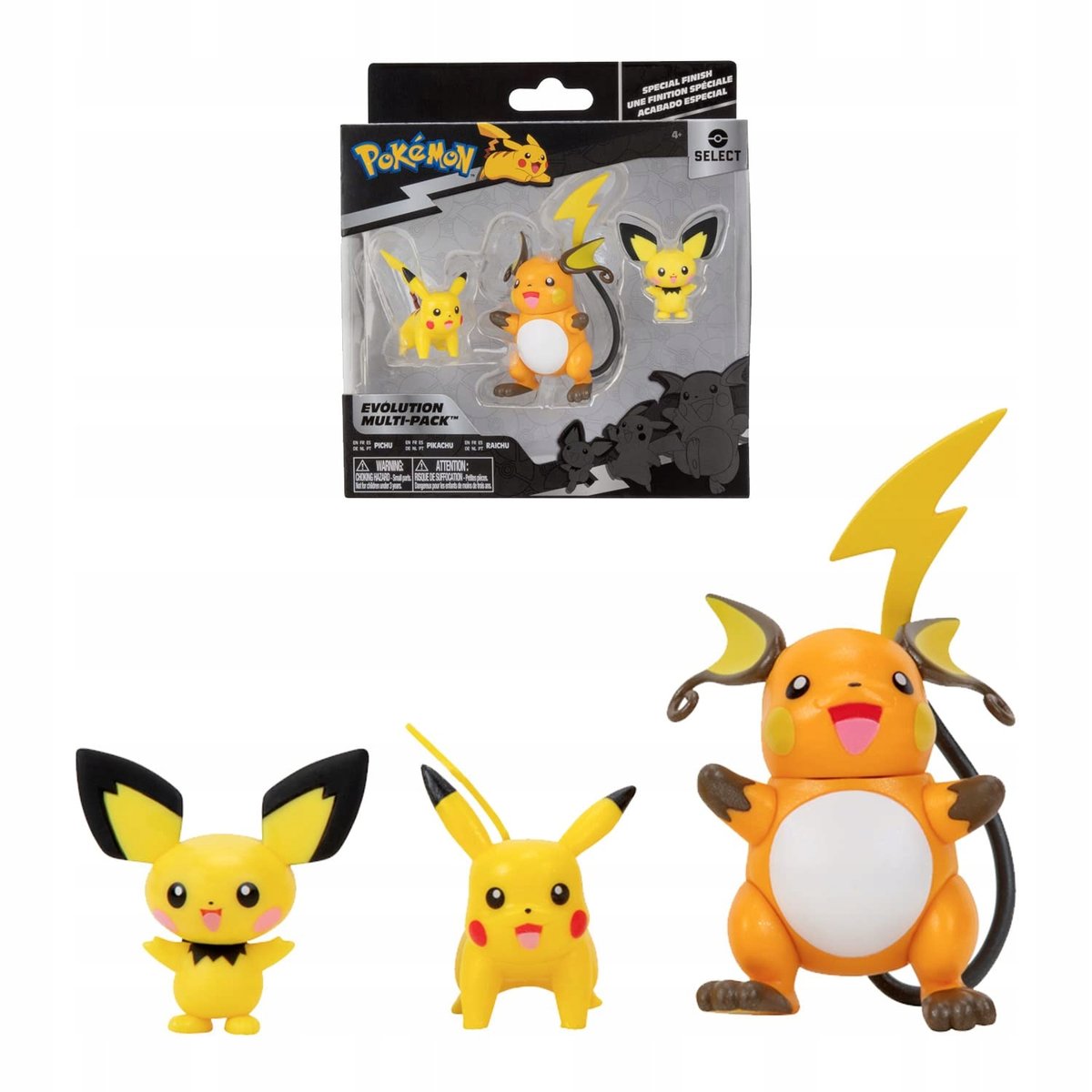 Pakiet Pokémon Bandai Evolution Pichu, Pikachu i Raichu – Figurka Pichu ...