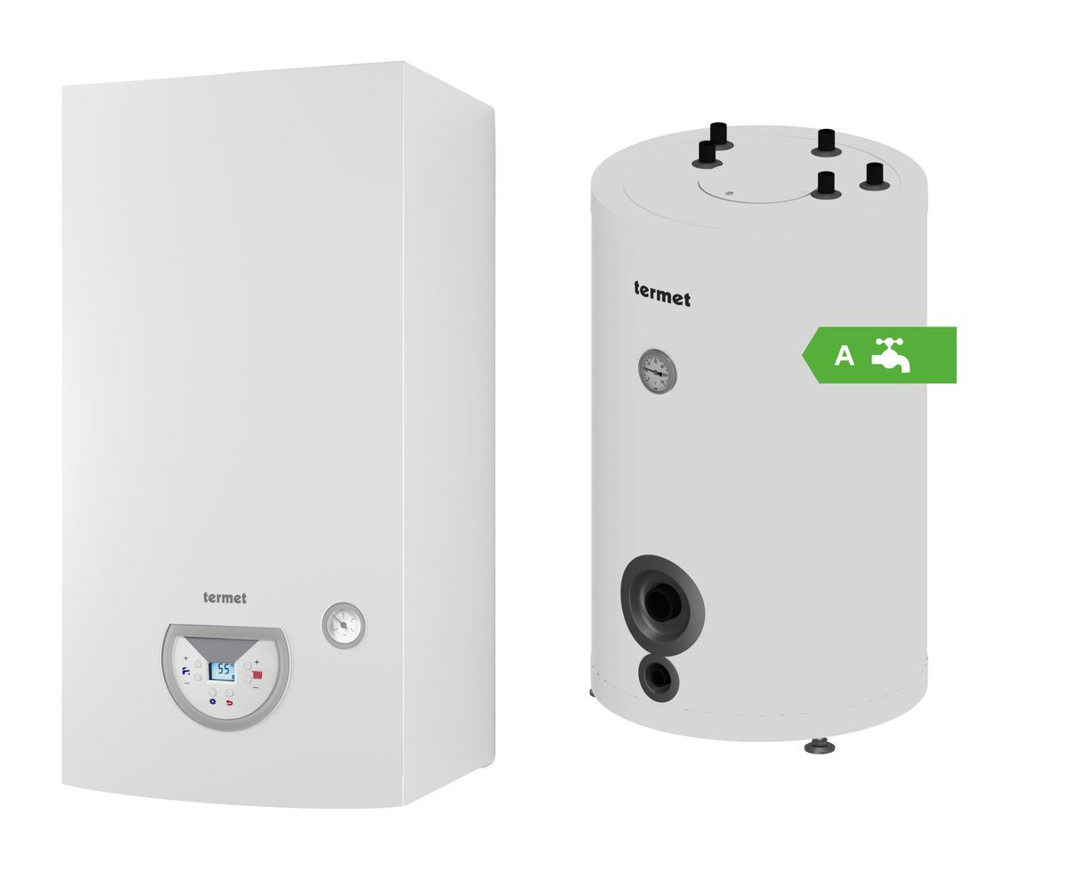 Pakiet z kotłem gazowym kondensacyjnym SILVER PRO 25 kW i zasobnikiem SG PLUS 100 - Inna marka ...
