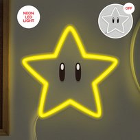 Paladone, SUPER MARIO - Star - neon LED do montażu na ścianie - Inna ...
