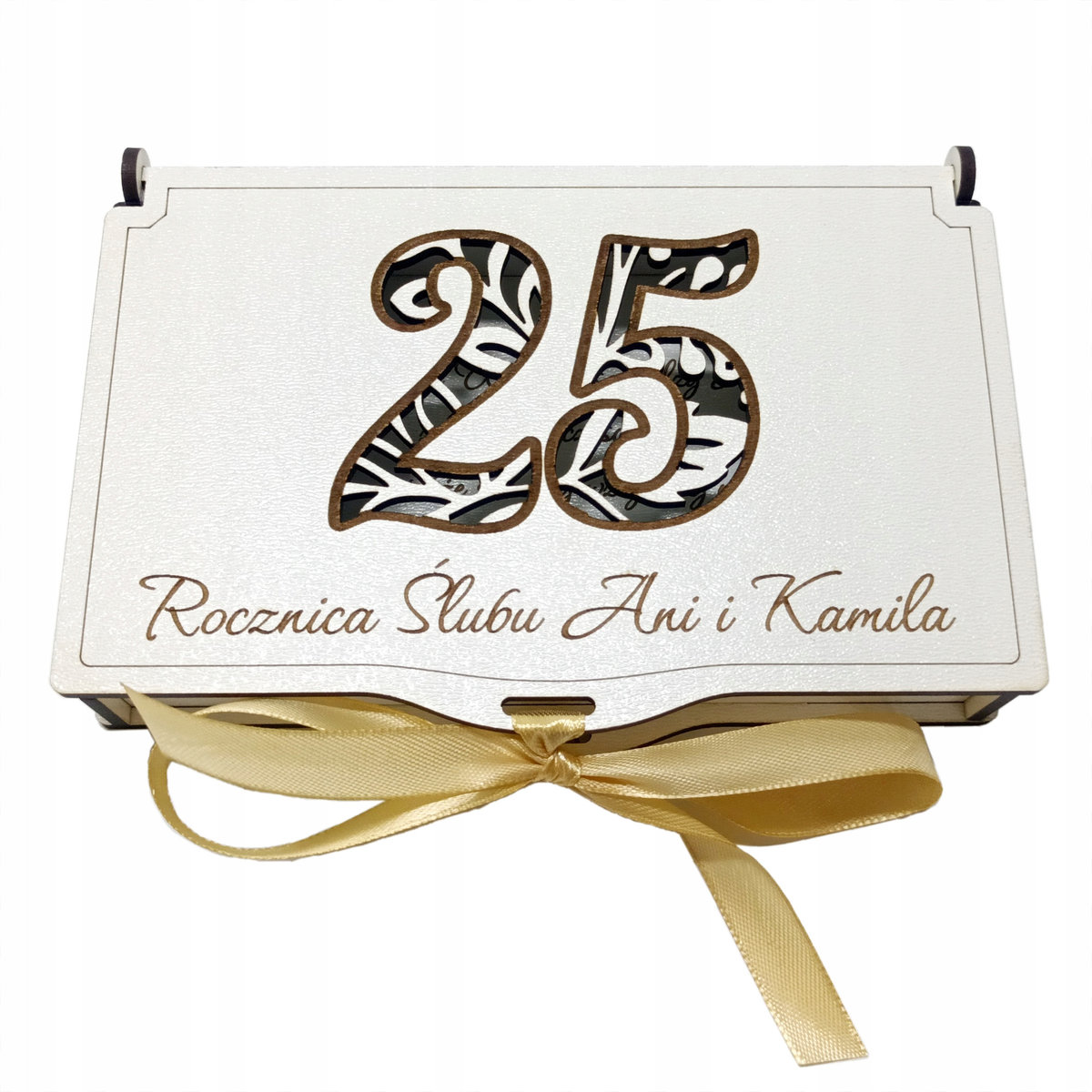 Pamiątka 25 50 rocznica rocznicę ślubu pudełko na pieniądze pudełeczko ...
