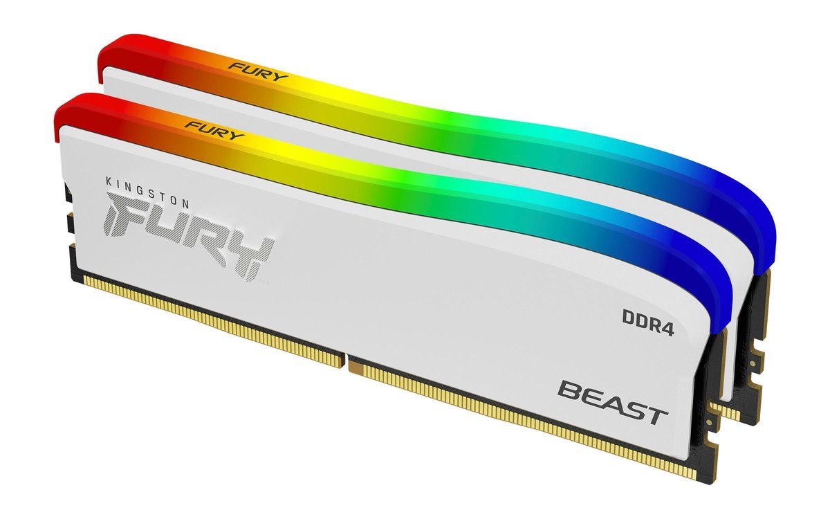 Pamięć RAM Kingston Fury Beast RGB White Limited Edition 32GB (2x16GB) DDR4 3600MHz - Kingston ...