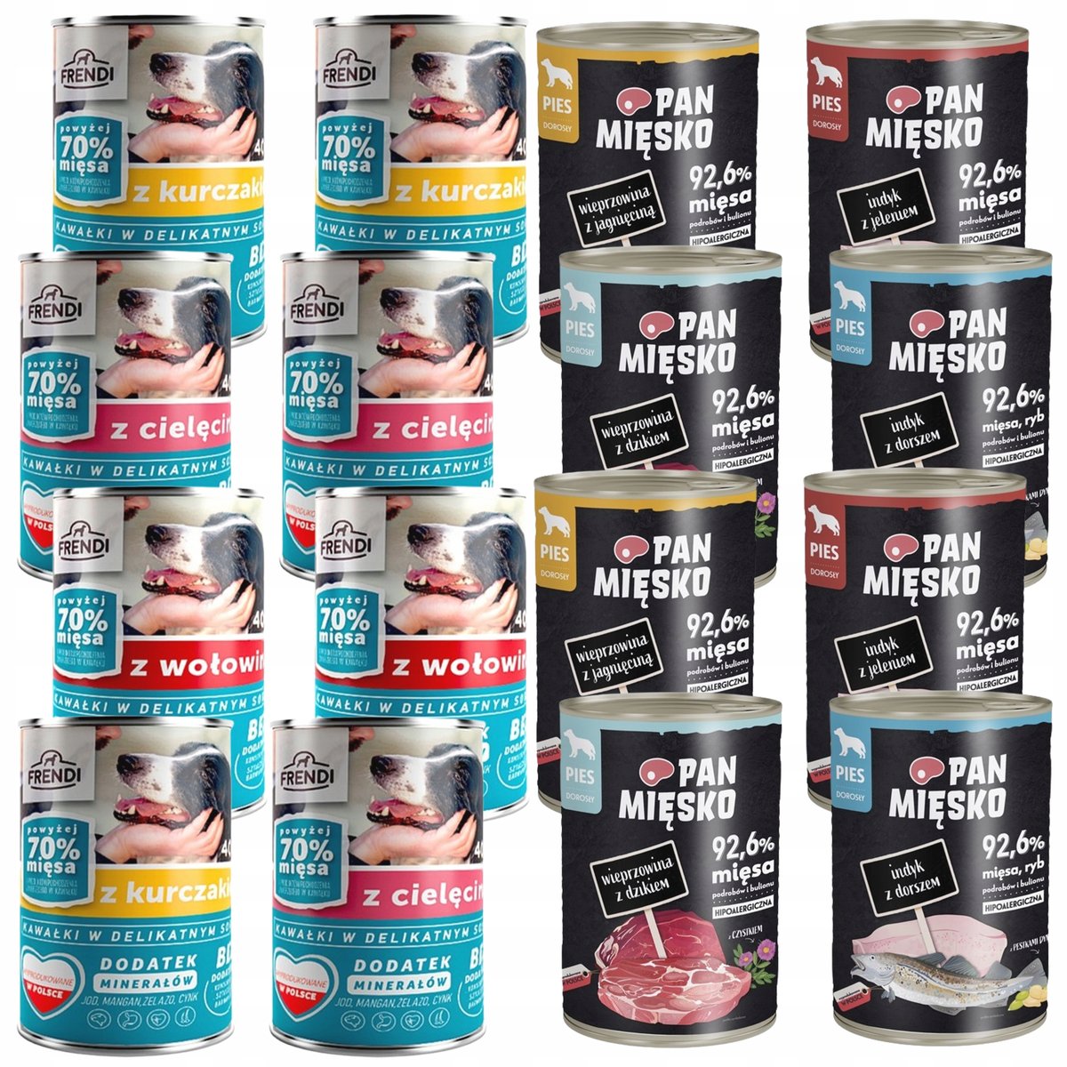 Pan Mięsko Frendi Karma Mokra Dla Psa Mix Smaków 16 X 400G - PAN MIĘSKO | Sklep EMPIK.COM