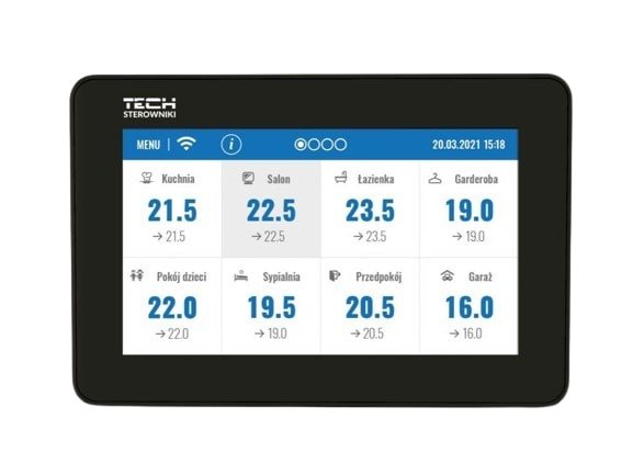 Panel kontrolny TECH-STEROWNIKI M-12 WG.20.0172 przewodowy, do L-12, czarny, podtynkowy - Tech ...