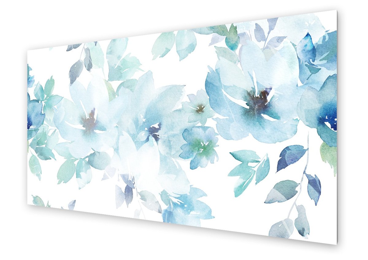 Panel kuchenny HOMEPRINT Akwarela kwiatowy wzór 125x50 cm - HOMEPRINT ...