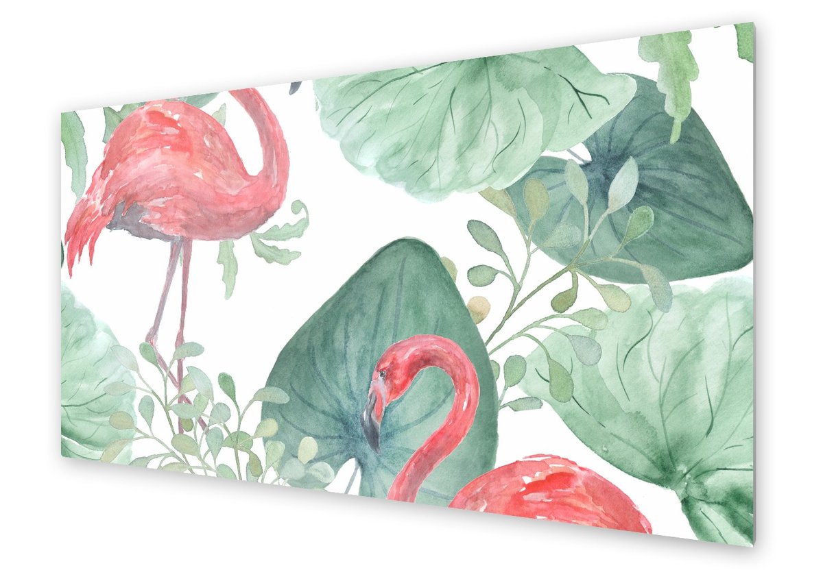 Panel kuchenny HOMEPRINT Flaming malowany akwarelą 100x50 cm ...